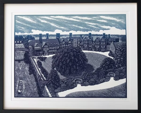 A Limited Edition Lino Print - Trinity Hall Cambridge